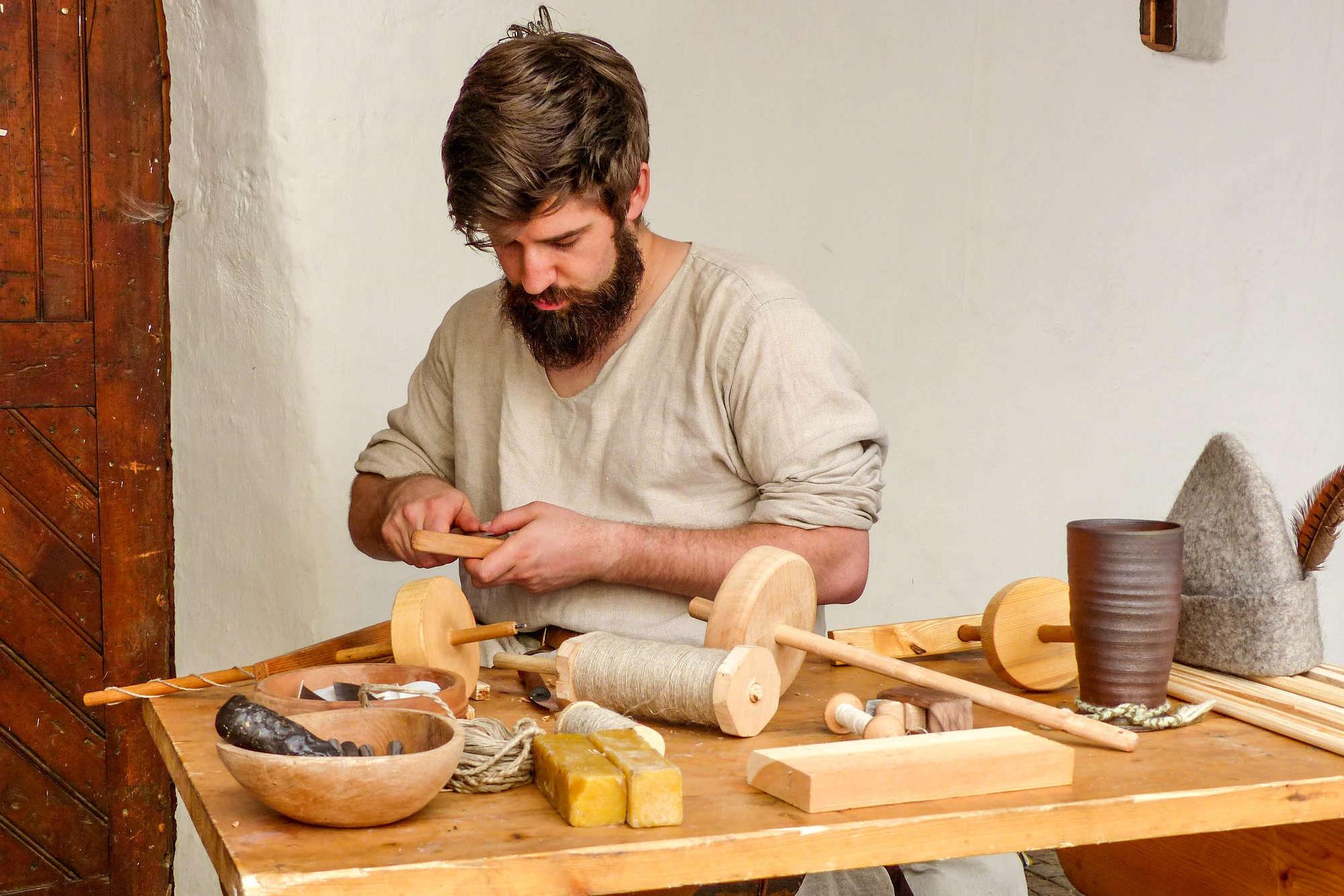 Mittelalter und altes Handwerk in Glurns beim Laubenmarkt am 15.06.2019 ...